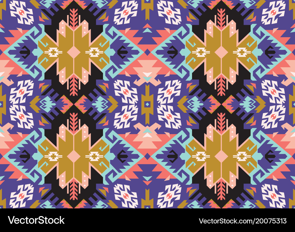 Tribal turkish seamless pattern in bohemian style Vector Image