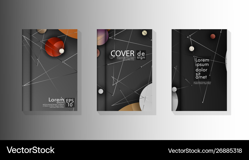Abstract book cover design with a galaxy Vector Image