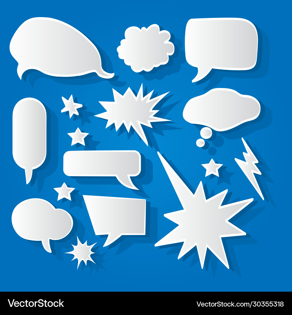 Comic bubble speech balloons cartoon Royalty Free Vector