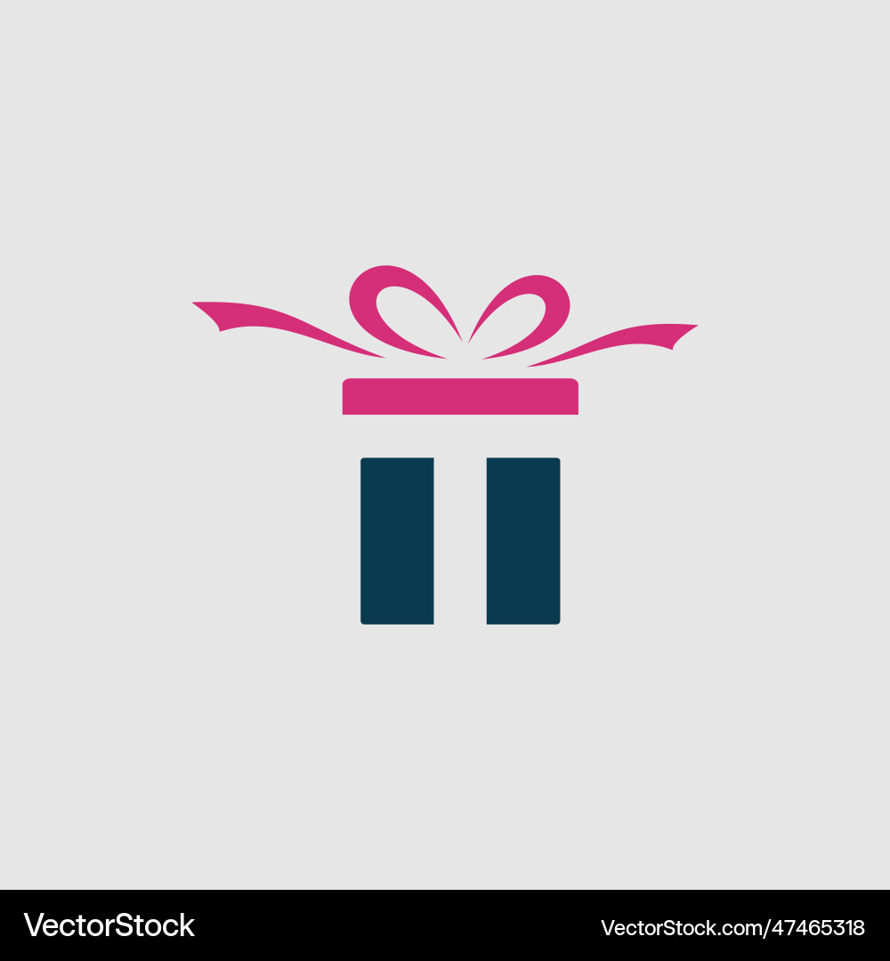 Creative gift box abstract logo symbol design vect