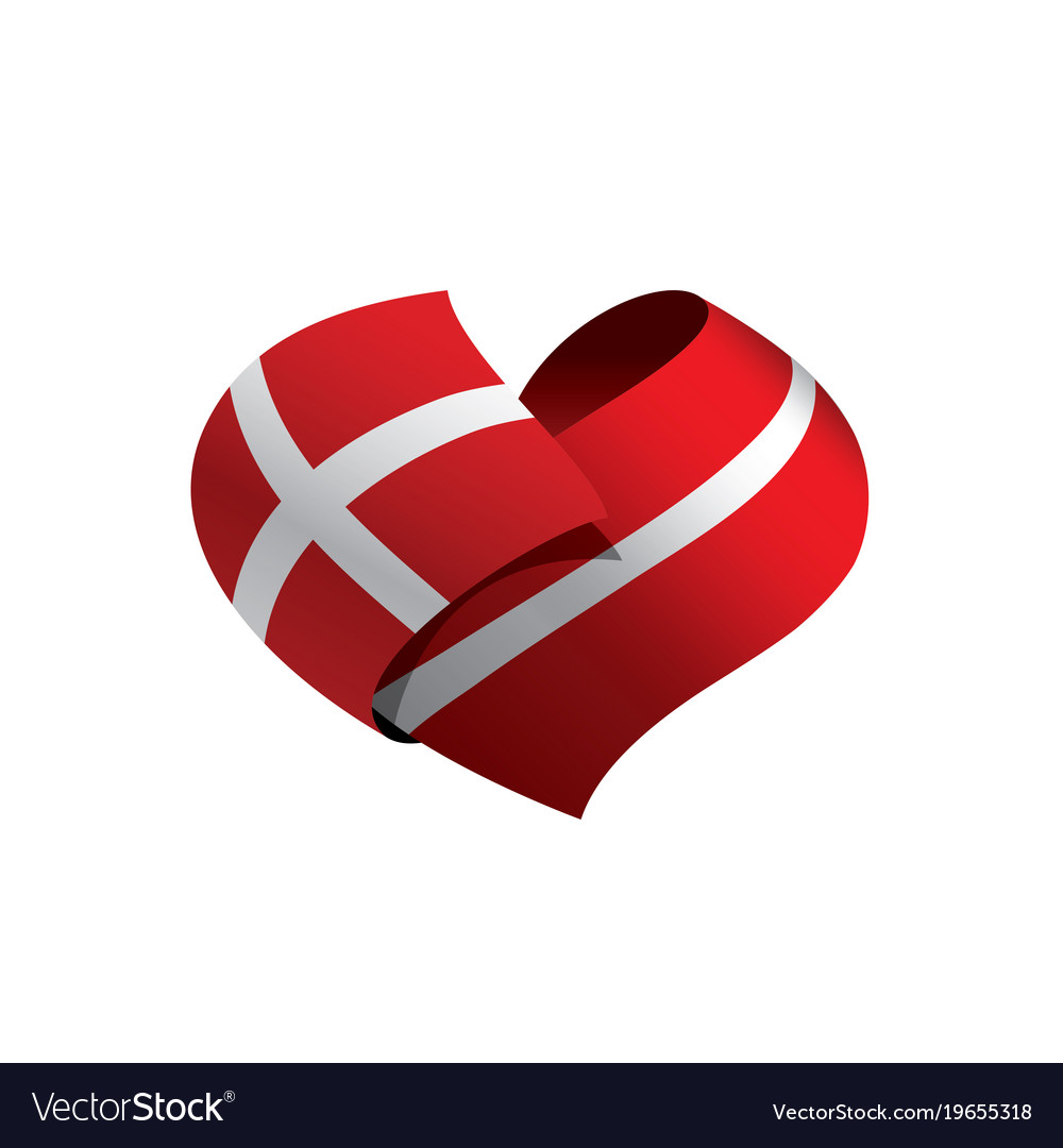 Danmark flag Royalty Free Vector Image - VectorStock