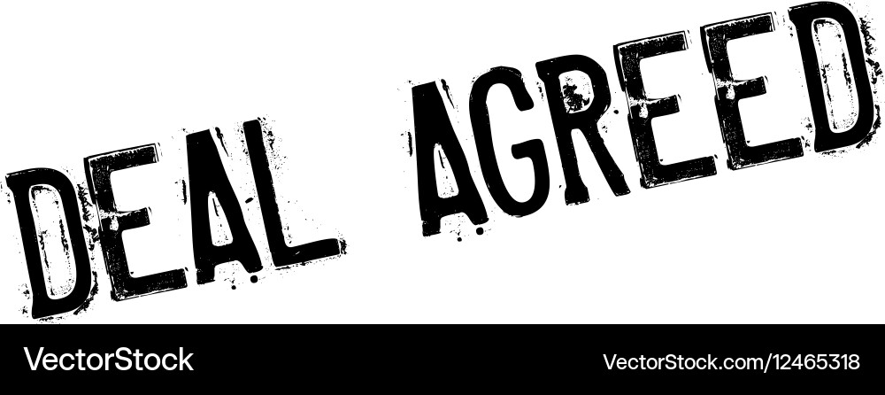 Deal agreed rubber stamp Royalty Free Vector Image