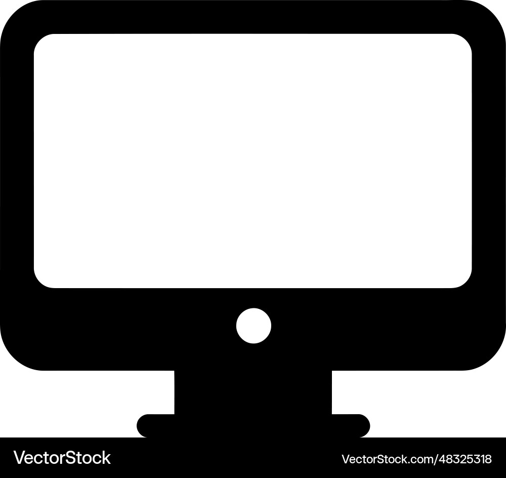 Desktop monitor icon Royalty Free Vector Image