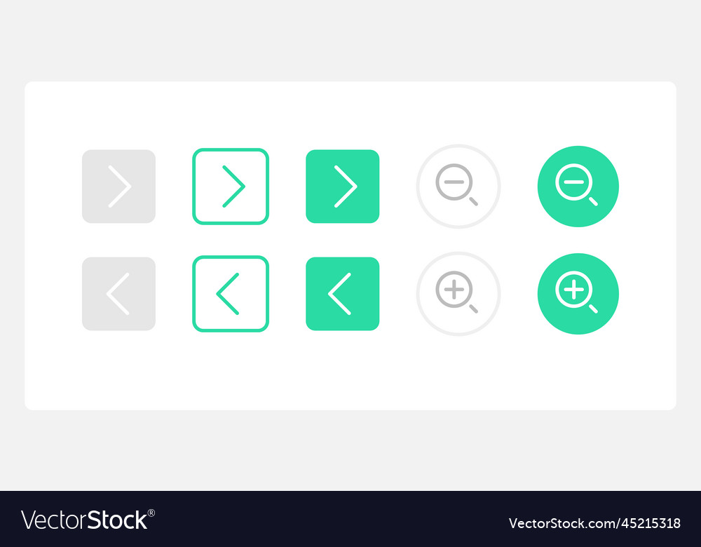 Direction and zoom buttons ui elements kit Vector Image Direction and zoom buttons ui elements kit Vector Image