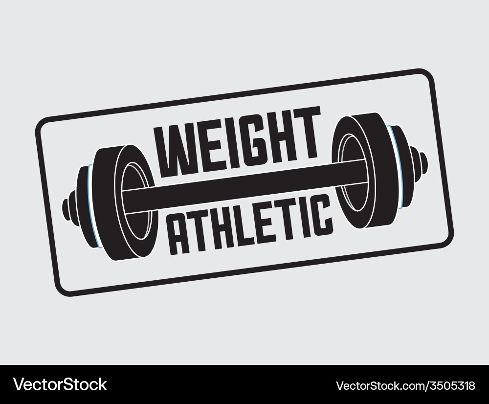 Gym label design Royalty Free Vector Image - VectorStock