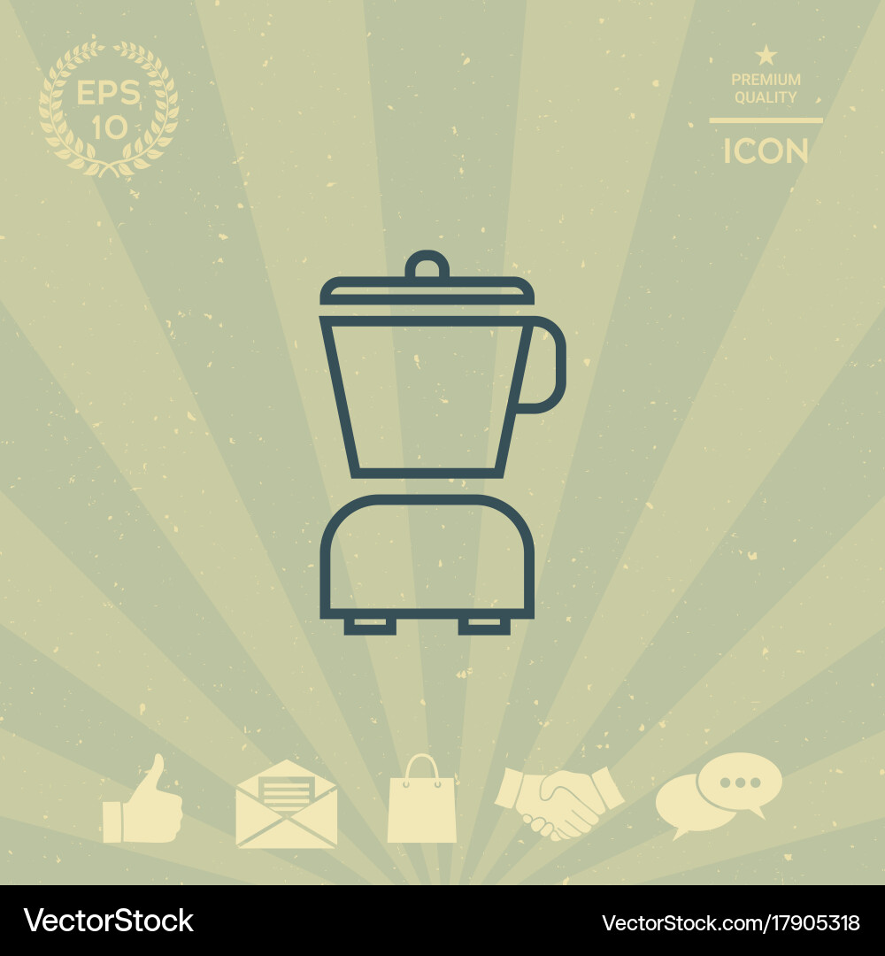 Kitchen blender linear icon Royalty Free Vector Image