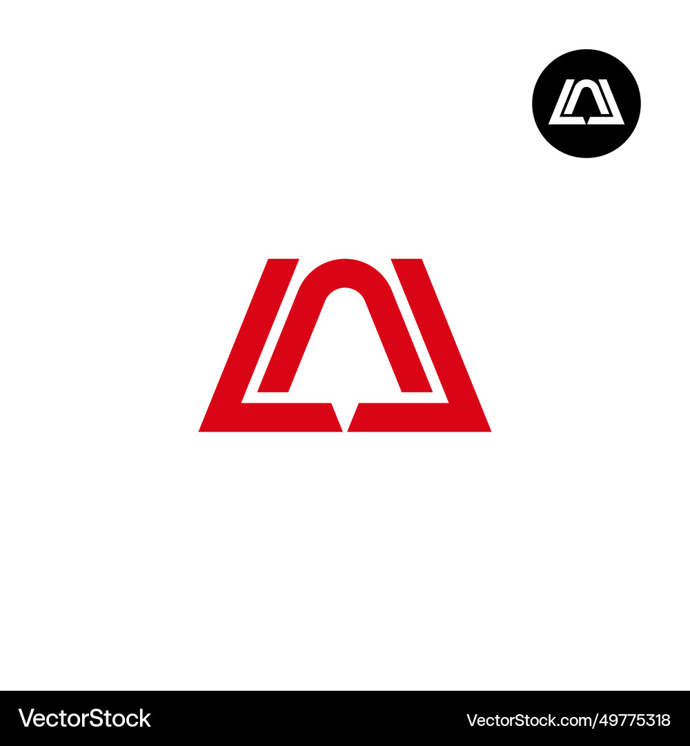 Letter lal monogram logo design Royalty Free Vector Image