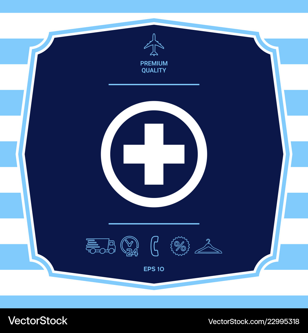 Medical cross icon graphic elements for your Vector Image
