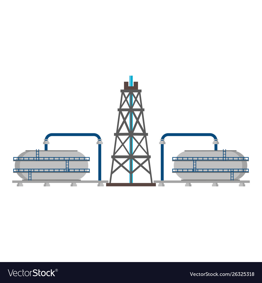 Oil refinery gas factory cartoon Royalty Free Vector Image Oil refinery gas factory cartoon Royalty Free Vector Image