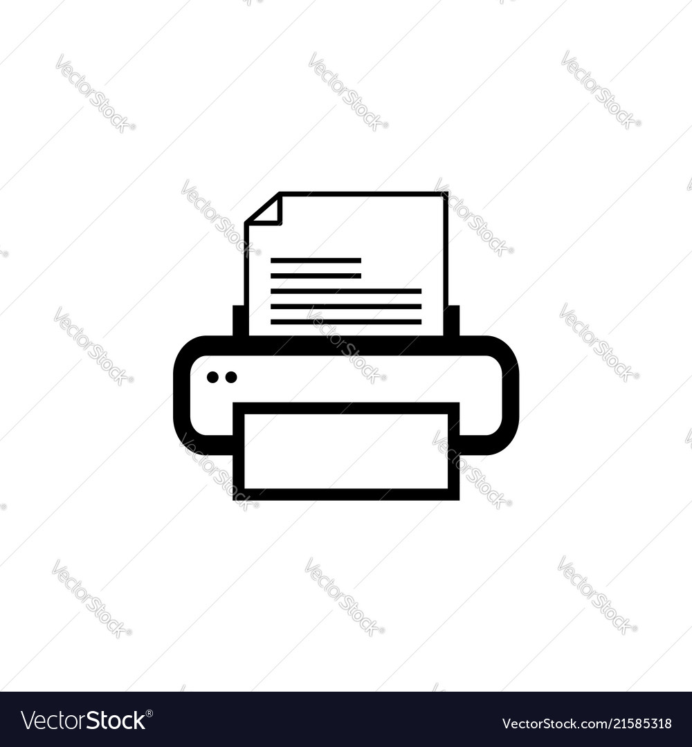 Printer icon flat design Royalty Free Vector Image
