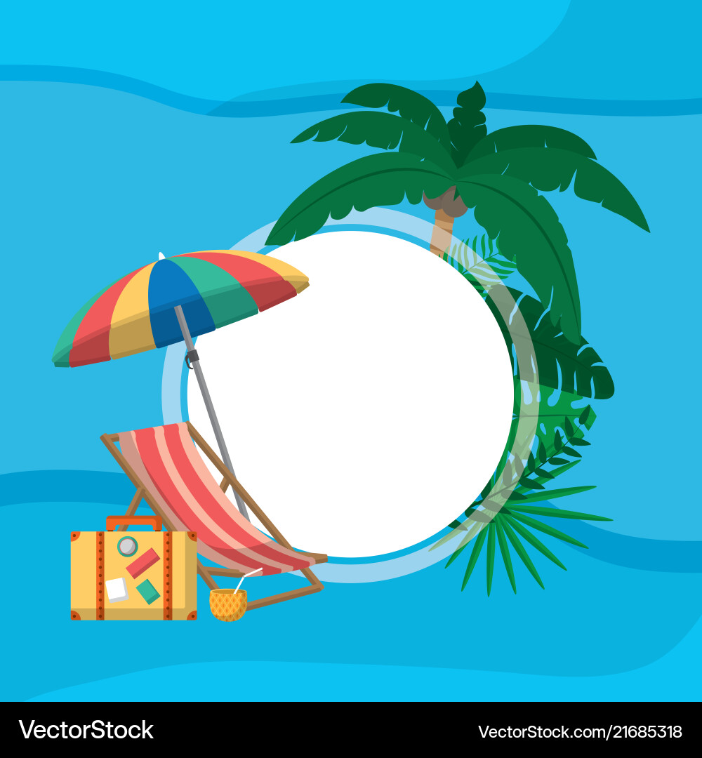 Summer blank frame Royalty Free Vector Image - VectorStock