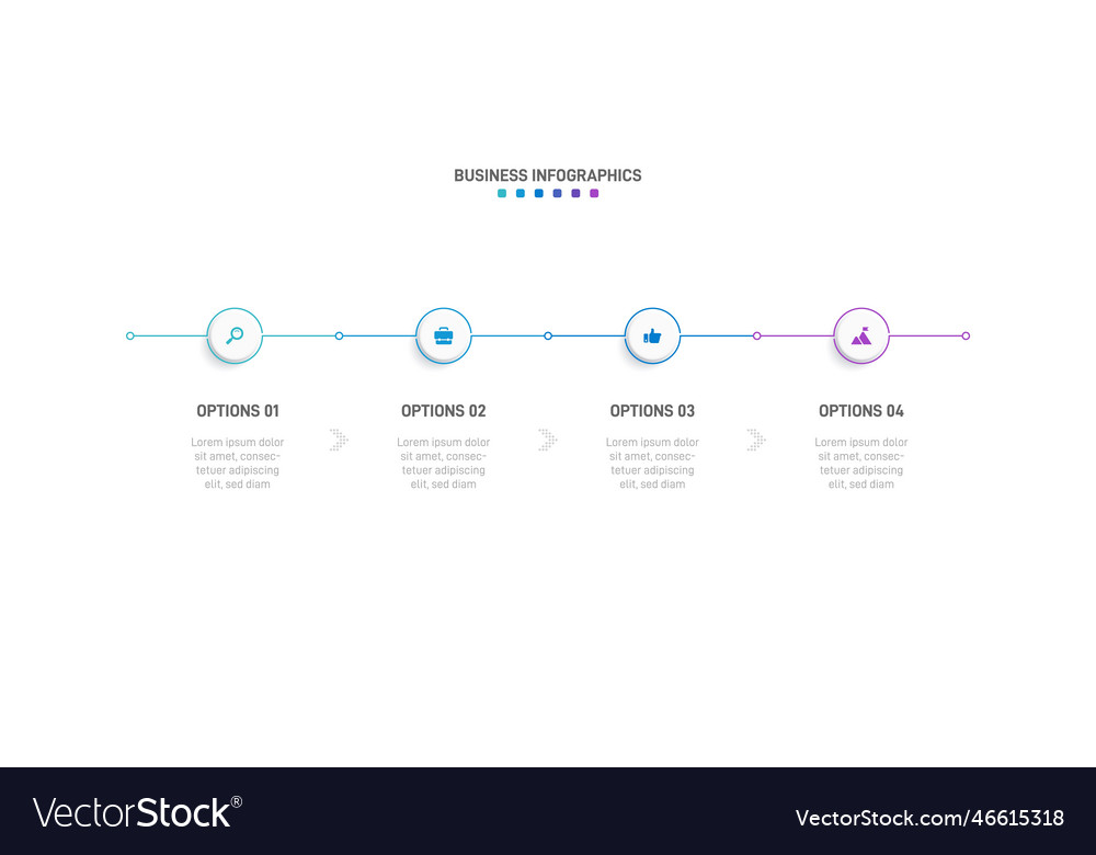 Timeline infographic with infochart modern Vector Image
