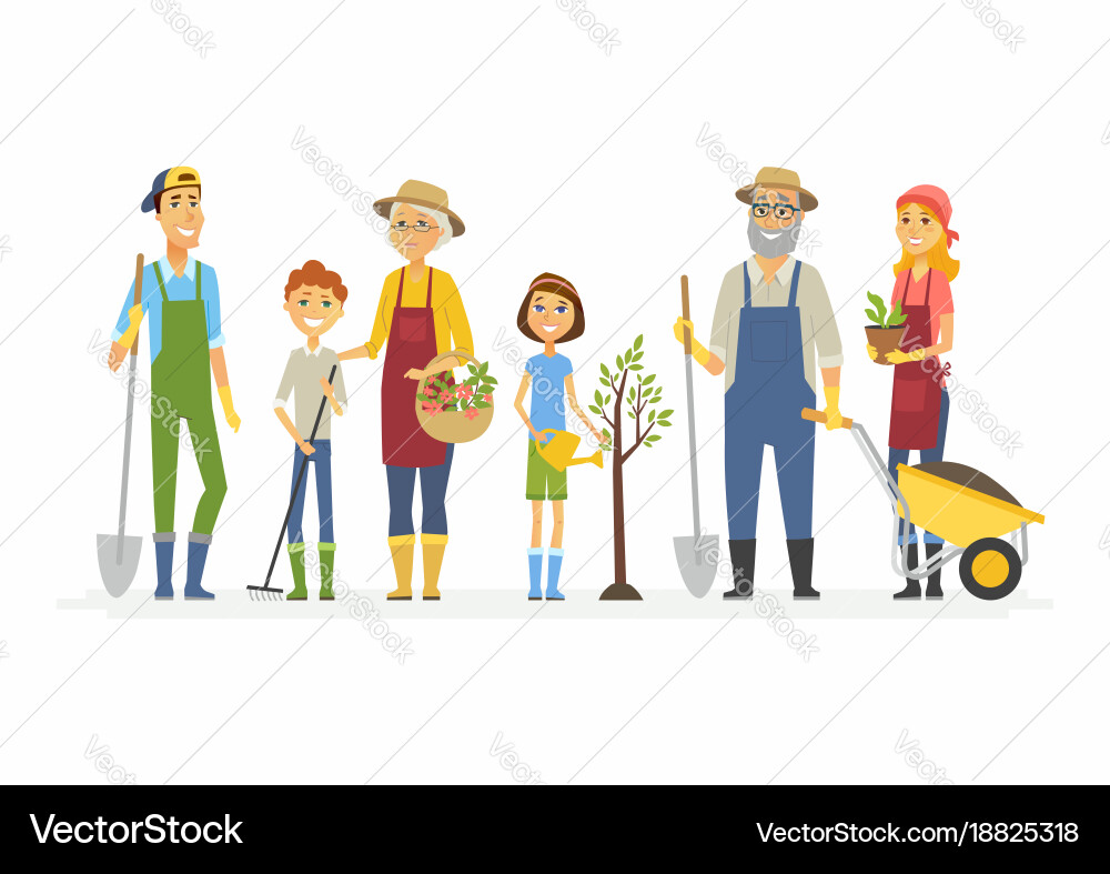 Voluntary saturday work - cartoon people Vector Image