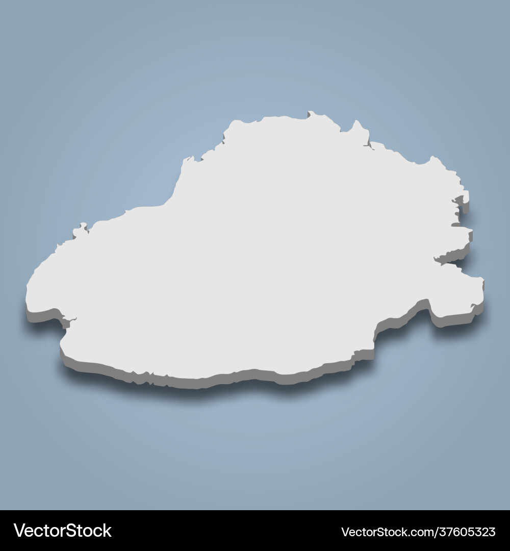 3d isometric map bohol is an island in Royalty Free Vector