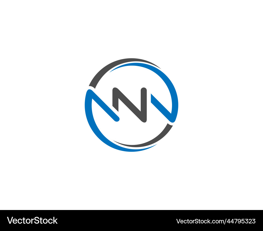 Abstract letter nnn logotype modern logo Vector Image