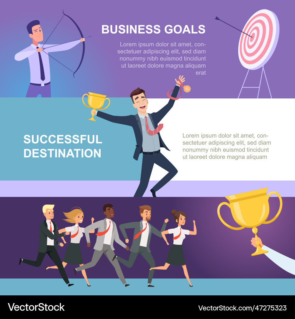 Business banners concept with Royalty Free Vector Image