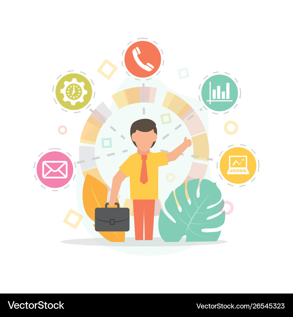 Businessman business concept Royalty Free Vector Image