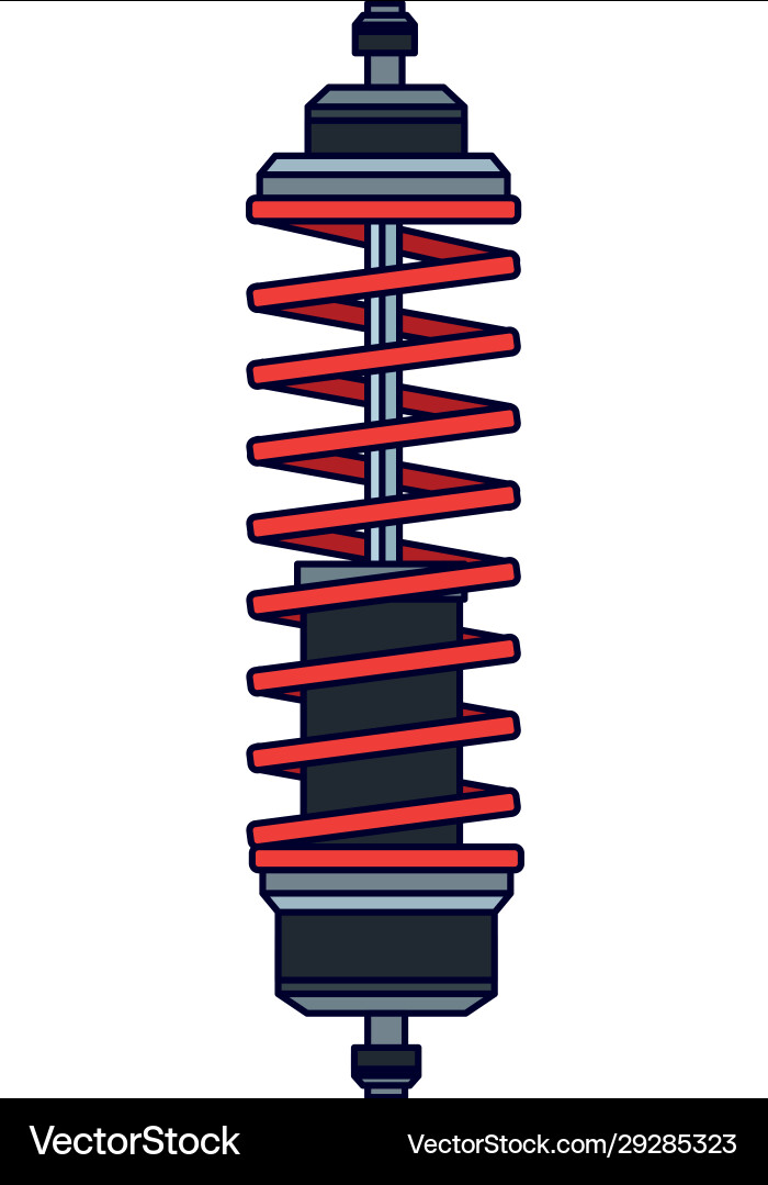 Car shock absorber icon over white background Vector Image