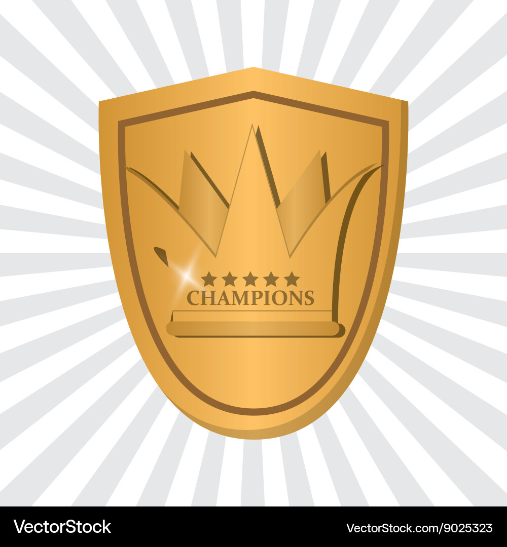 Champion design winner icon colorful Royalty Free Vector