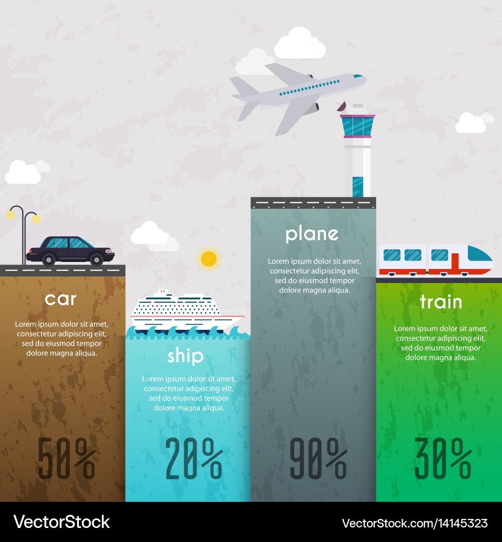 Different types of transportation business Vector Image