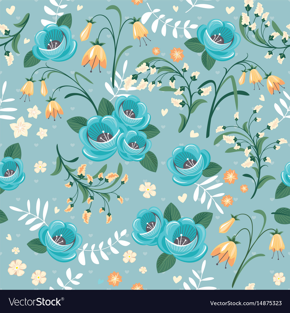 Floral seamless pattern Royalty Free Vector Image