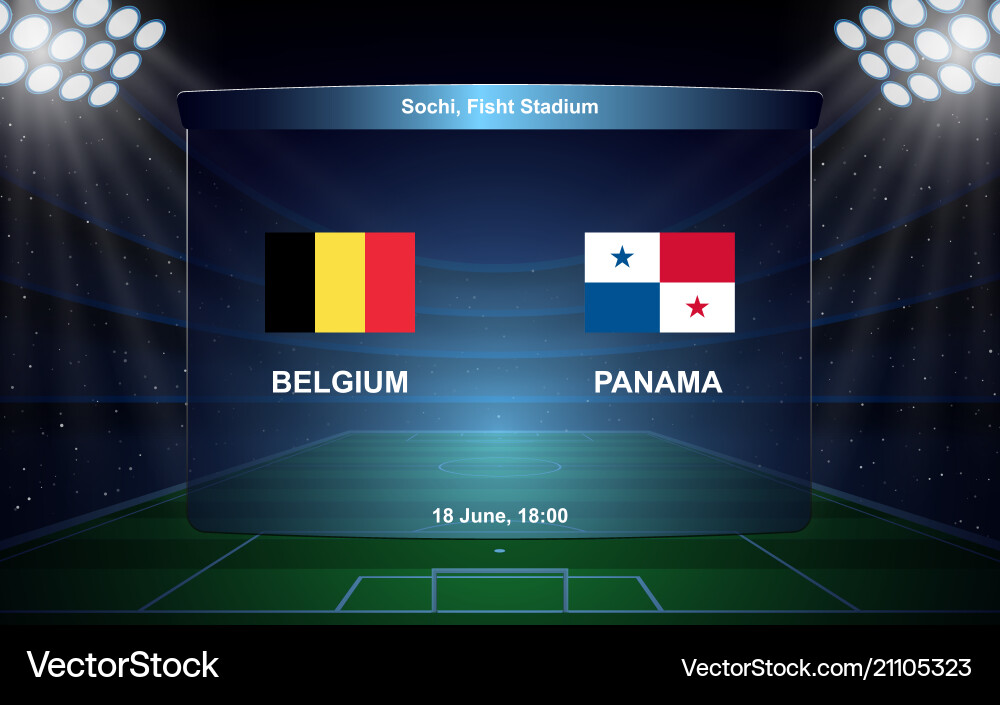 Football scoreboard Royalty Free Vector Image - VectorStock