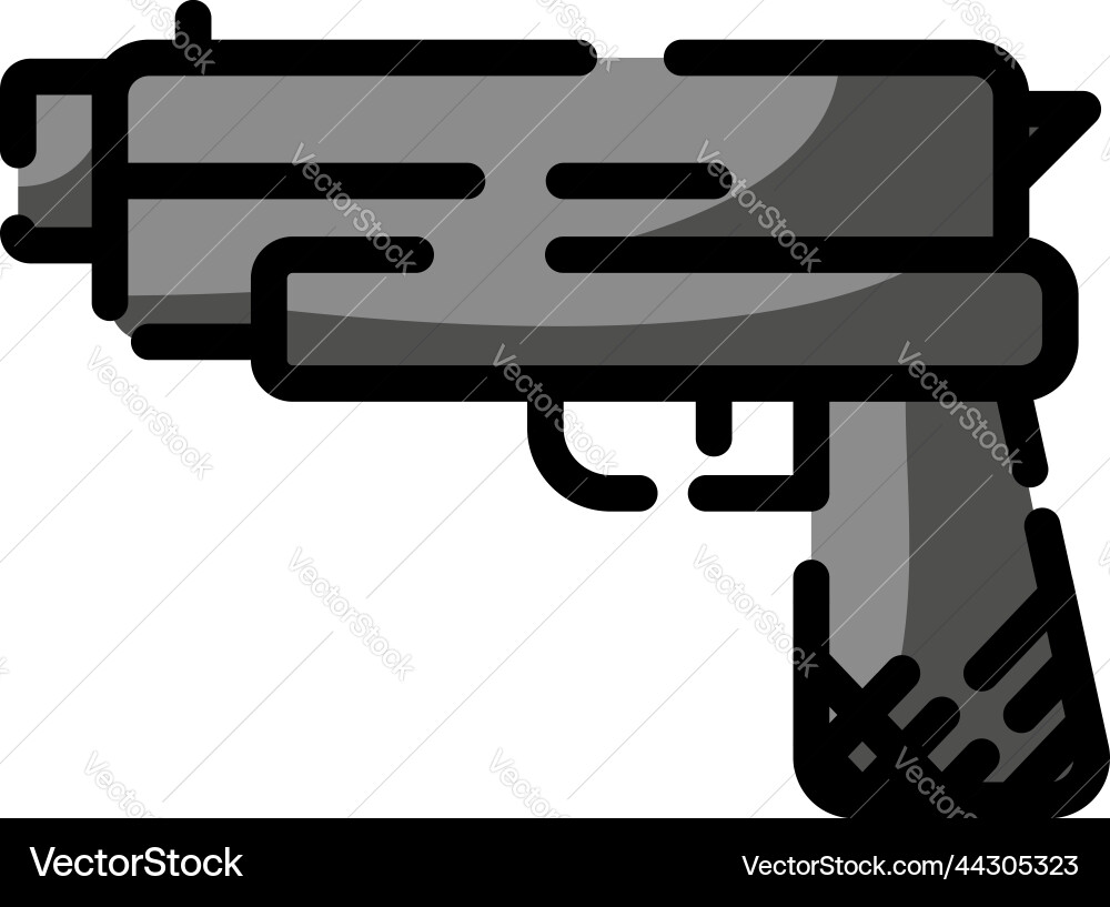 Military gun on a white background Royalty Free Vector Image