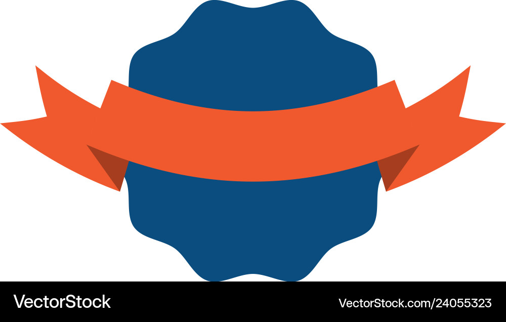 Ribbon badge icon design template Royalty Free Vector Image