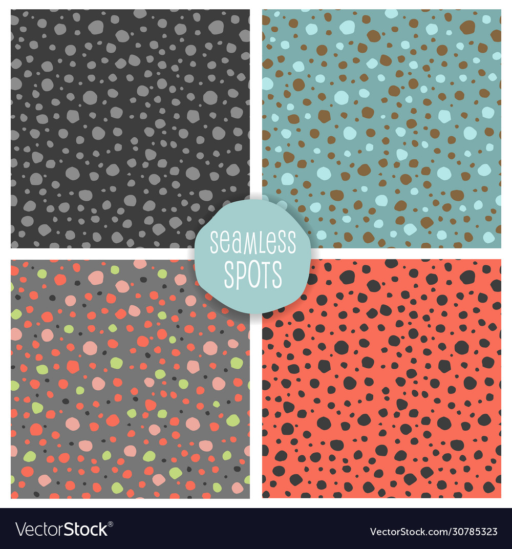 Set seamless random dots patterns Royalty Free Vector Image