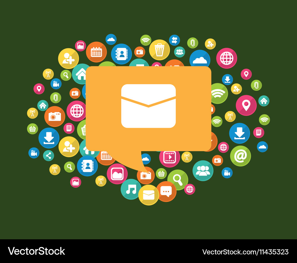 Social media and networking Royalty Free Vector Image