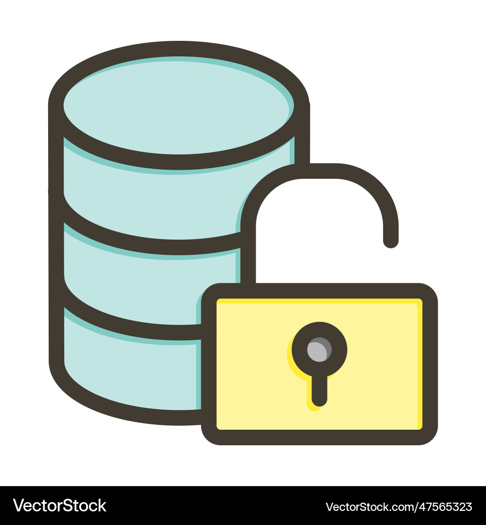 Unsecure thick line filled colors for personal Vector Image