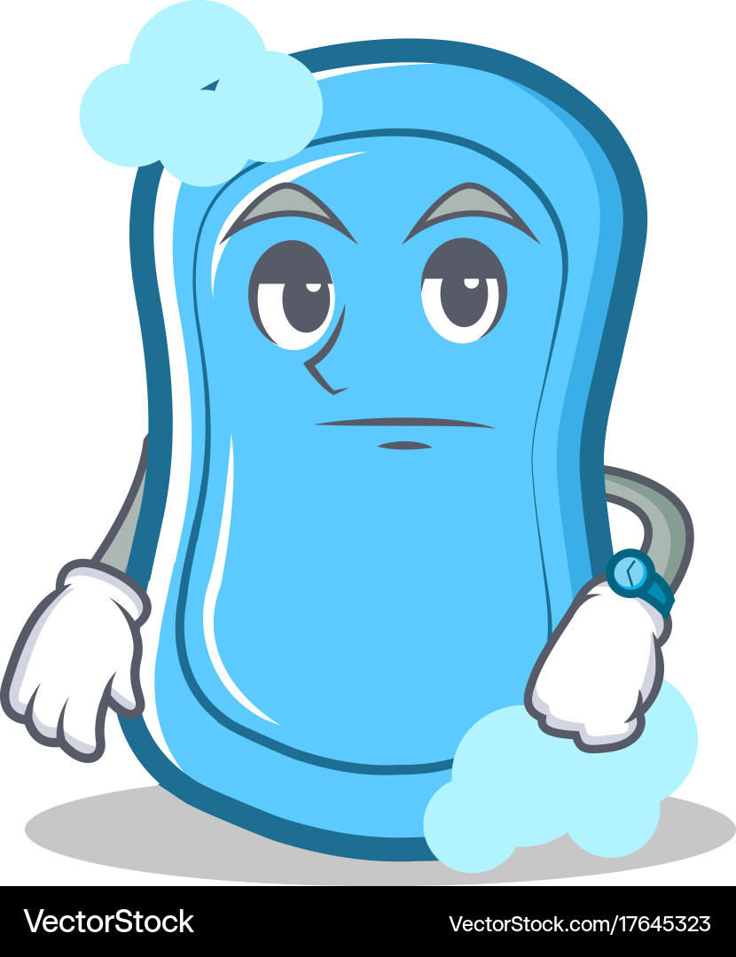 Waiting blue soap character cartoon Royalty Free Vector