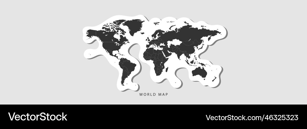 World map Royalty Free Vector Image - VectorStock