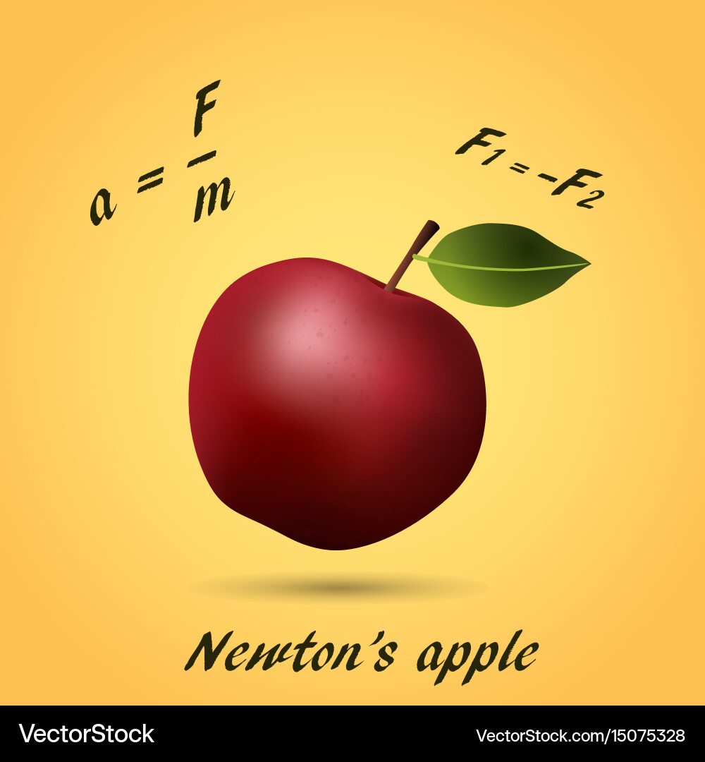 Apple made of equations and formula Royalty Free Vector