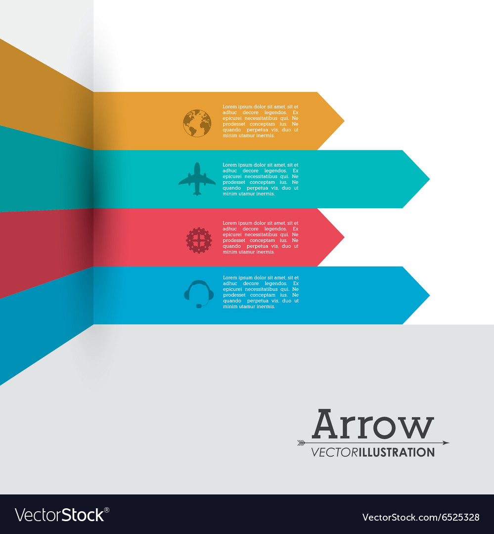 Arrow shape design Royalty Free Vector Image - VectorStock
