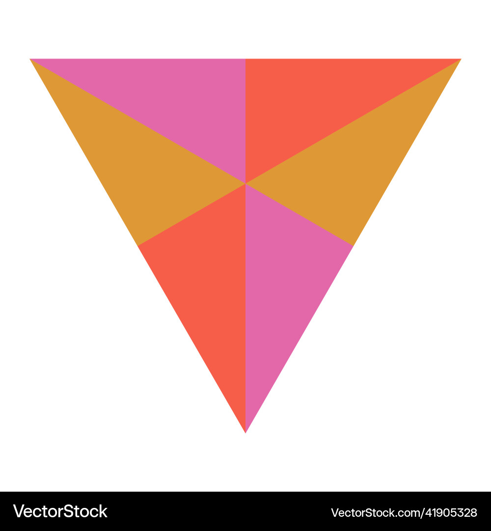 Cartoon triangle logo in flat style isolated Vector Image