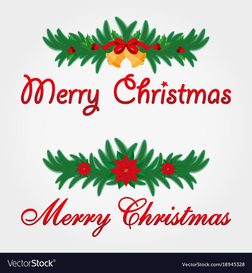 Christmas decoration merry Royalty Free Vector Image