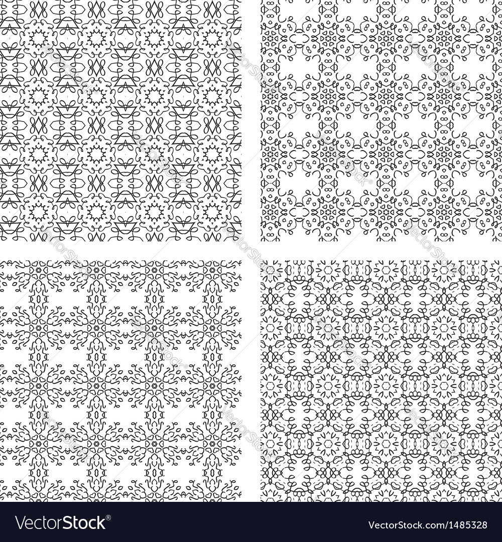 Circular ornaments pattern set Royalty Free Vector Image