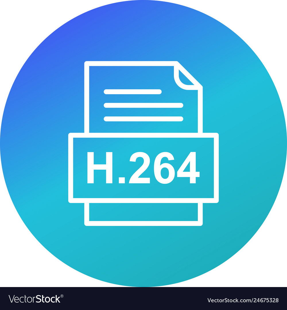 H264 File Document Icon Royalty Free Vector Image