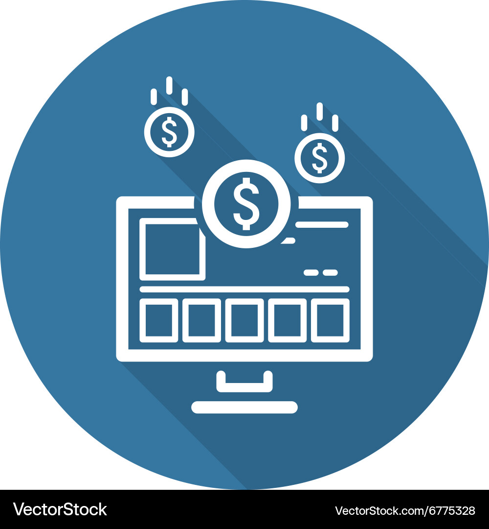 Income store icon business concept Royalty Free Vector Image