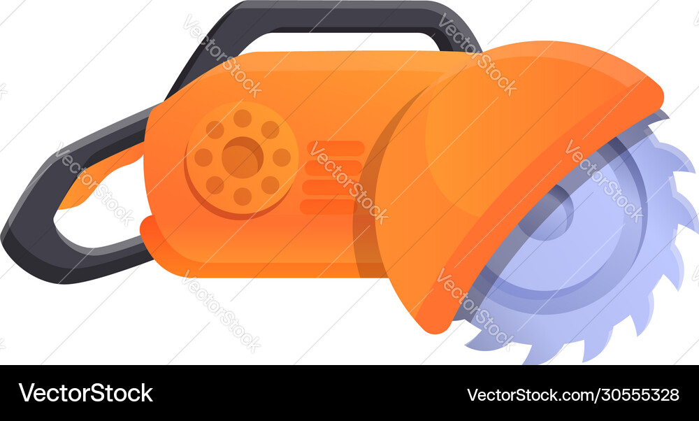 Saw cutter machine icon cartoon style Royalty Free Vector