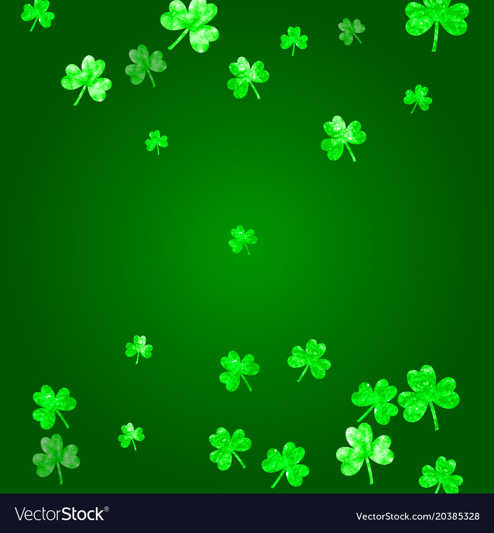Shamrock background for saint patricks day Vector Image