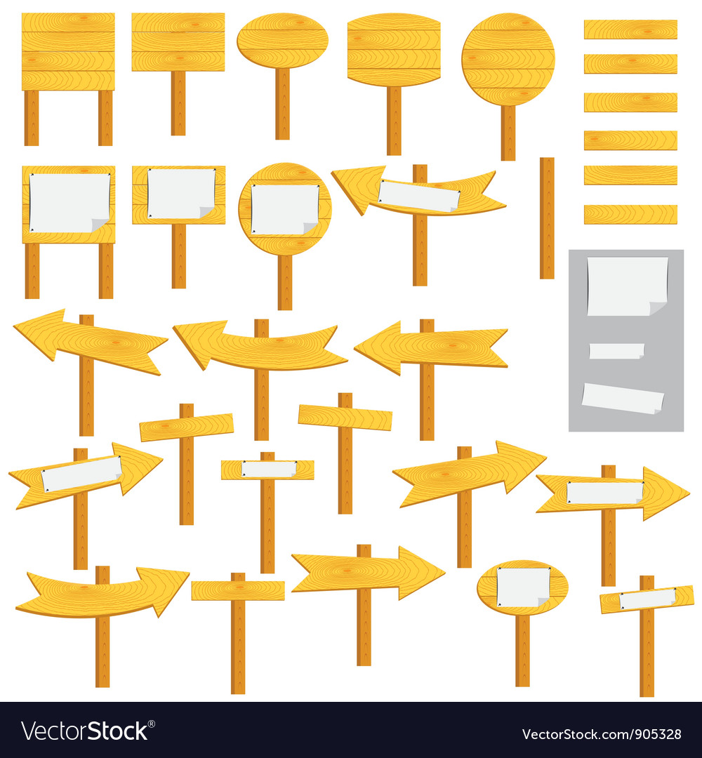 Sign posts Royalty Free Vector Image - VectorStock