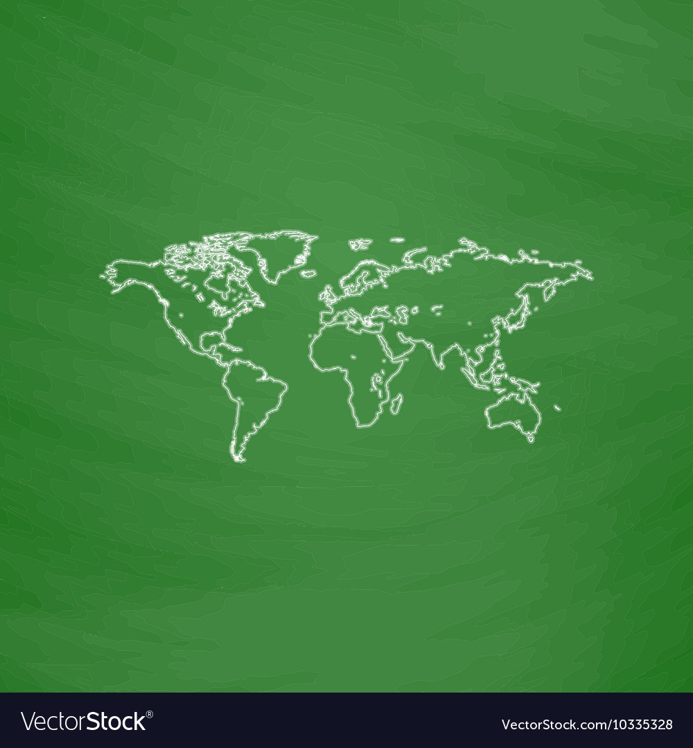 World map computer symbol Royalty Free Vector Image