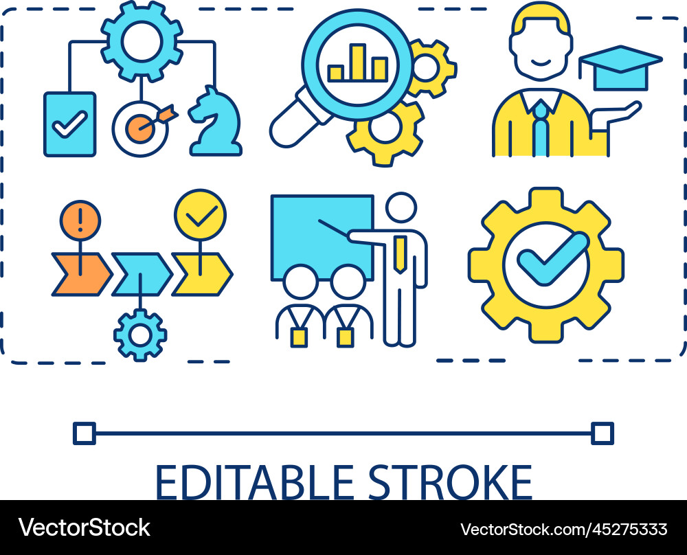 Build effective business strategy concept icon Vector Image