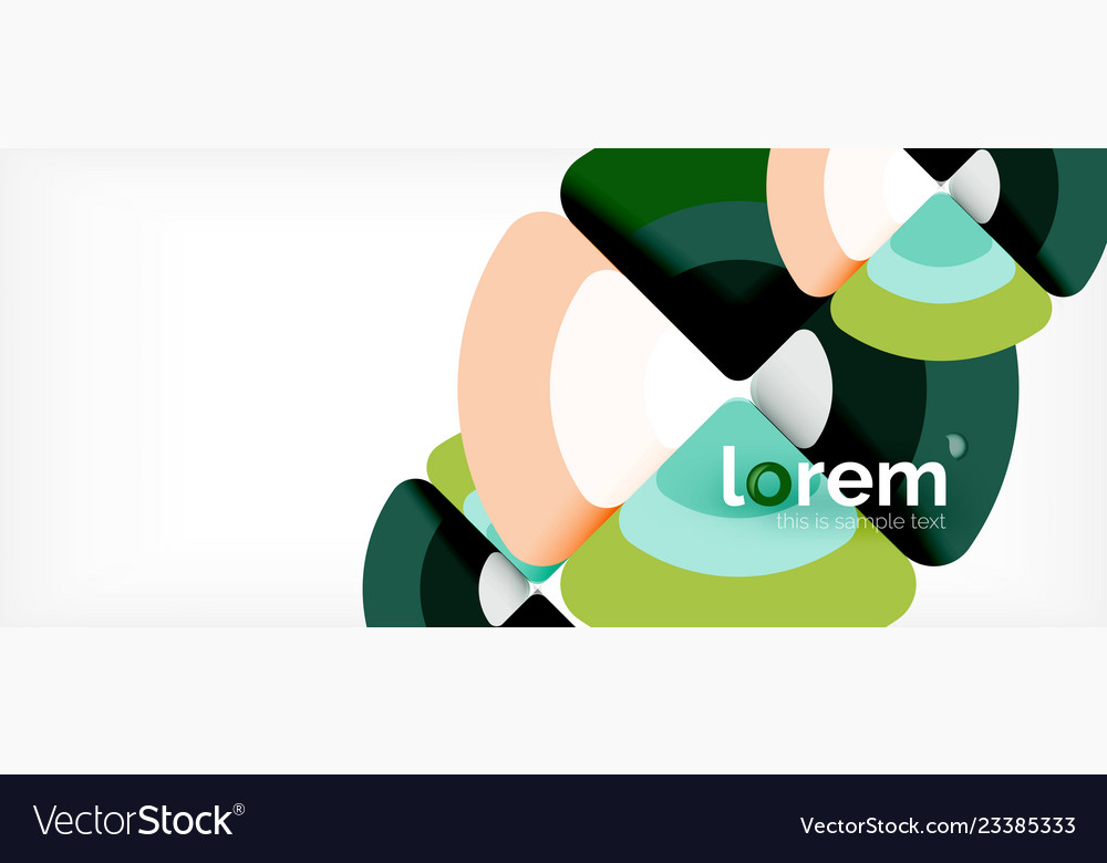 Circles and triangles geometric abstract Vector Image