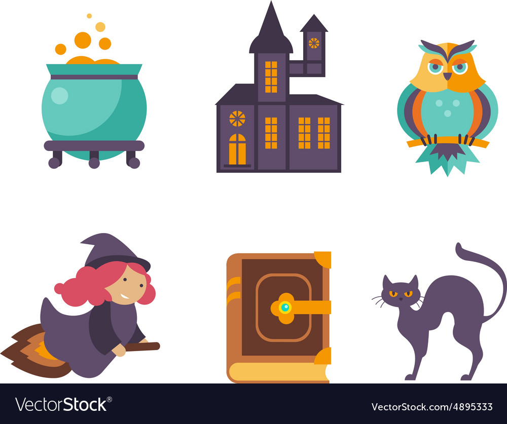 Collection fairy tale elements icons Royalty Free Vector Collection fairy tale elements icons Royalty Free Vector
