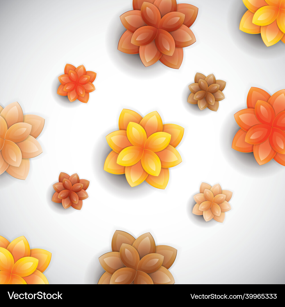 Color paper flowers Royalty Free Vector Image - VectorStock