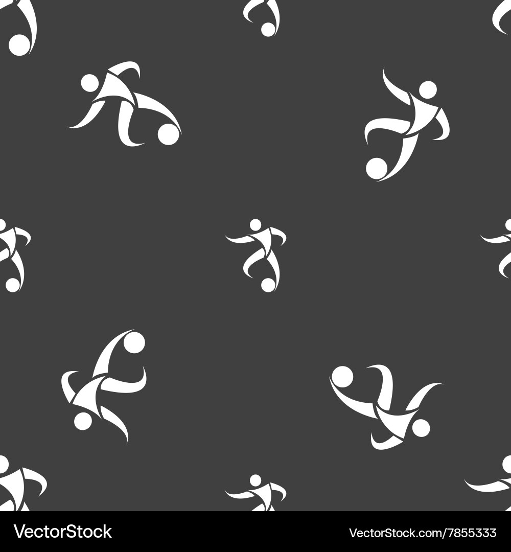 Football player icon sign seamless pattern Vector Image