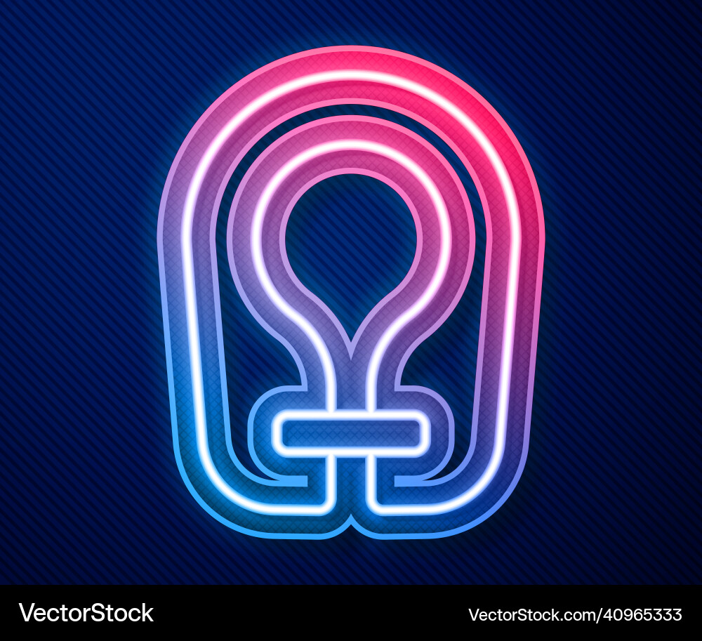 Glowing neon line life jacket icon isolated Vector Image